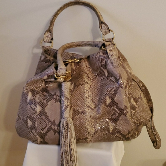 G.I.L.I. | Bags | Snake Skin Faux Hobo Handbag | Poshmark